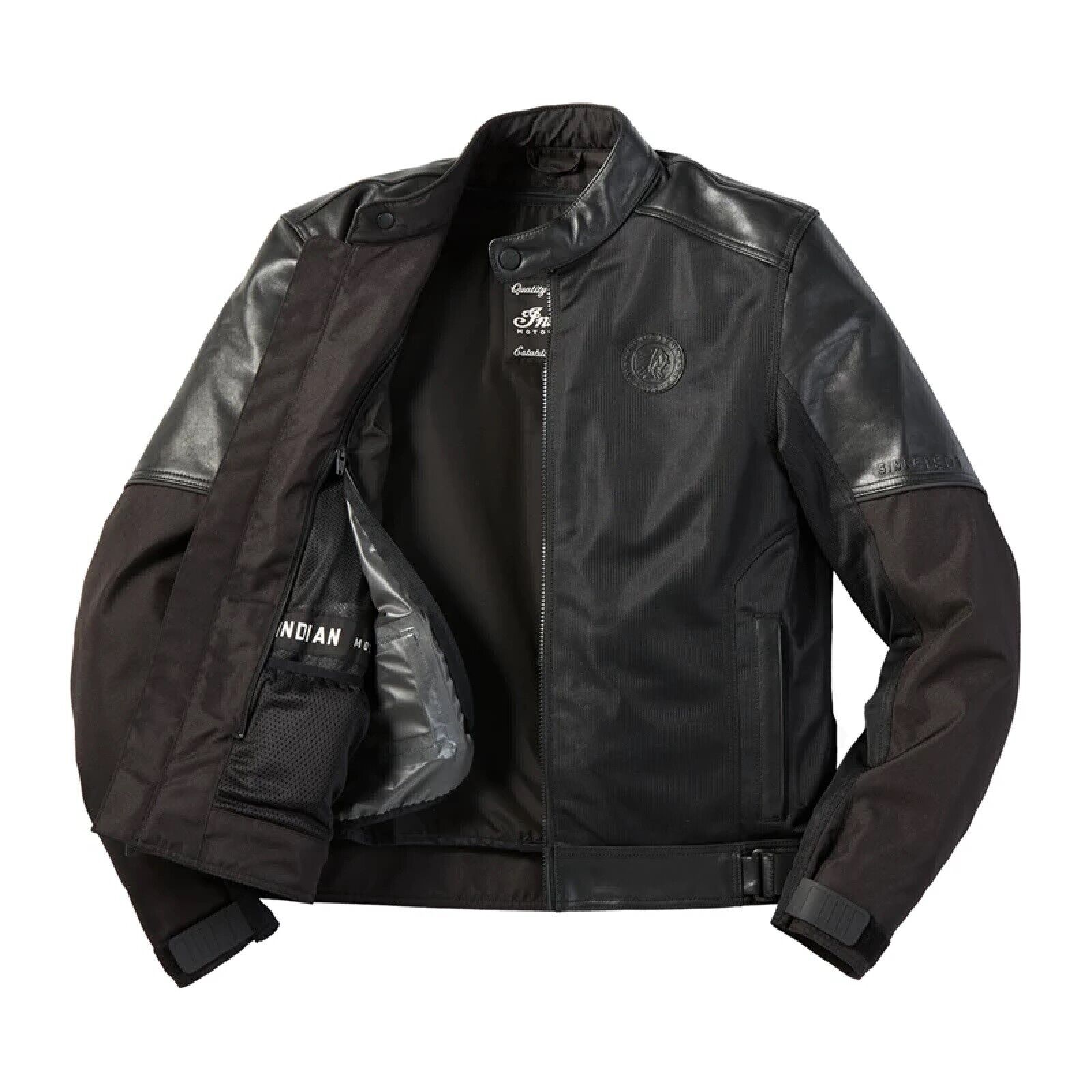 GENUINE INDIAN MOTORCYCLE BRAND MEN’S TOBIN MESH JACKET BLACK – Flex Gears